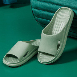 Best price wholesale fashion home slippers Men solid color indoor thick bottom non-slip couple summer sandals women