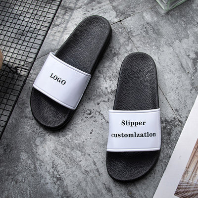 Custom Logo Indoor Men Cozy Slippers Soft Sole Non Slip Light Weight