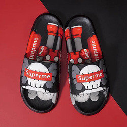 New Thick sole non-slip Couple Wholesale Custom Indoor Home sandals Lady Men Sesame street cartoon Slides Slippers