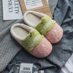 Winter Women plush Slippers Cute Fruit Warm Slippers Woman Indoor Home Flat Slides fruit winter sandals