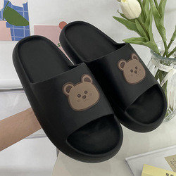 New design slippers ladies summer home indoor soft bottom non-slip bathroom couple cute Little bear sandals