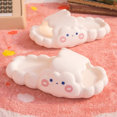 Hot selling Cute Clouds Light Weight Soft Sole Anti-slip summer Indoor slippers in stock eva sandals women