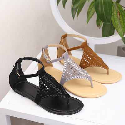 Slippers wholesale lady flip flops 2022 new summer non-slip flat sandals woven upper light women shoes