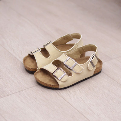 Summer Children Slipper Shoes Open Toe Unisex Outdoor  Artificial PU
