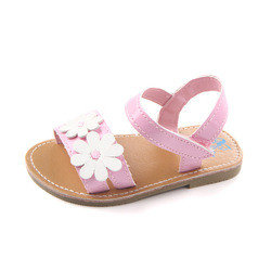 Wholesale summer new PU small flower sandals non-slip baby shoes flat slippers for kids with high quality