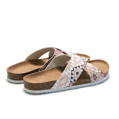 Cross Strap Ladies Sandals Upper Summer Beach Casual Slides