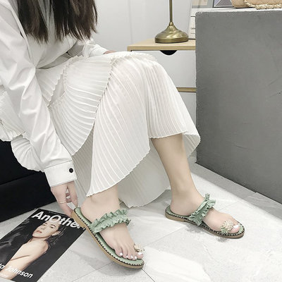 Hot selling beach casual shoes high quality laciness summer sandals women footwear soft sole non-slip slippers