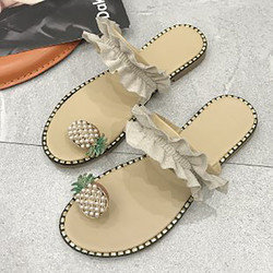Hot selling beach casual shoes high quality laciness summer sandals women footwear soft sole non-slip slippers