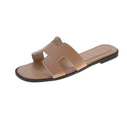 Wholesale fashion solid color casual shoes footwear lightweight non-slip outdoor slide slippers 2022 summer sandals women