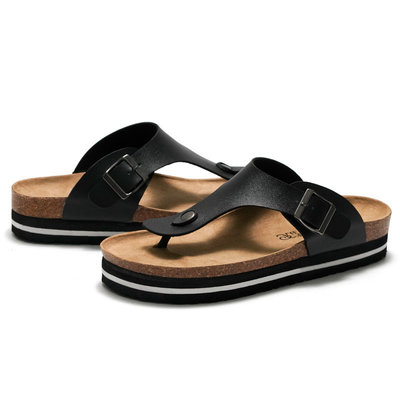 Thick Bottom Stylish Ladies Sandals Soft Sole Non Slip Casual  Solid Color