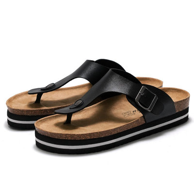 Thick Bottom Stylish Ladies Sandals Soft Sole Non Slip Casual  Solid Color