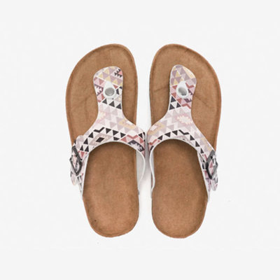 New products geometric cork beach casual shoes female summer sandals women fashion Korean version flip-flops slippers