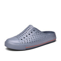 New design couple hole casual shoes summer sandals women breathable flat non-slip Men beach hollow lazy half slippers