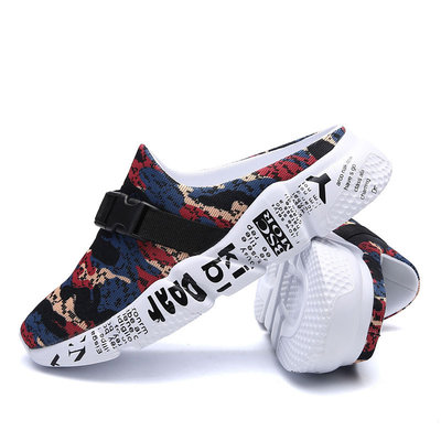 Summer Men Casual Shoes Closed Toe Flat Sandals Non Slip Breathable