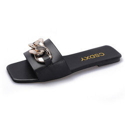 Summer sandals women new design Metal Chain Fashion Flat Casual Shoes outdoor Footwear large Size slippers 2022 Hot