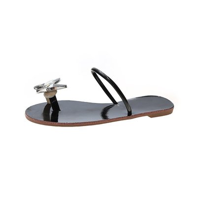 2022 new summer flip flops wholesale diamond sandals flat butterfly slippers for women beach shoes in stock