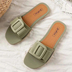 Hot sale new design solid color Slippers Ladies outdoor Beach Shoes wholesale Flat Slides Summer Sandals for Women