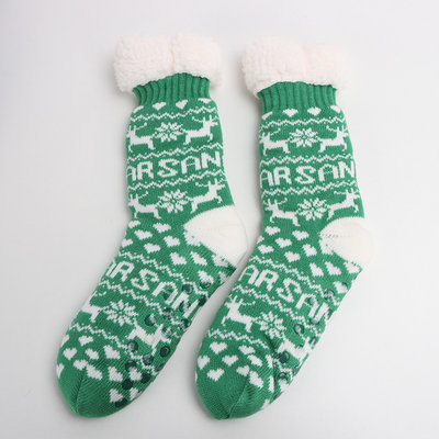 Christmas Women Fluffy Thick Knit Sherpa Fleece Lined Socks Animal Heavy Thermal Fuzzy Slipper Socks non skid fashion socks