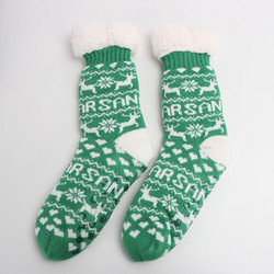Christmas Women Fluffy Thick Knit Sherpa Fleece Lined Socks Animal Heavy Thermal Fuzzy Slipper Socks non skid fashion socks