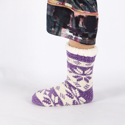 2021 custom Women Fashion Chenille Knitted socks Ladies Winter Thick Warm Home Indoor floor Anti-slip Slipper Socks