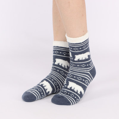 Autumn and Winter New Style christmas Ladies fluffy Fleece slipper Socks Medium length Floor Socks Thick Warm sock