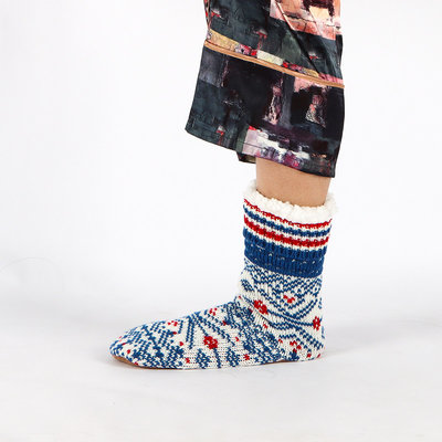 Women Non-slip Socks Warm Adult Thickened Bed Fluffy Cozy Home Soft free Size slipper socks Winter printed Floor Socks