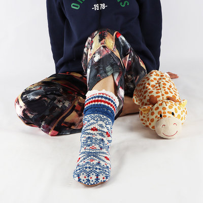 Women Non-slip Socks Warm Adult Thickened Bed Fluffy Cozy Home Soft free Size slipper socks Winter printed Floor Socks