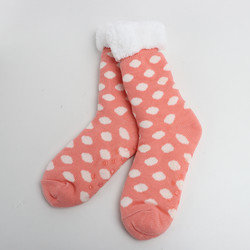 new arrival Women Winter Soft Knit comfortable fluffy fur socks Warm designer socks non-slip dot pattern fashion Socks