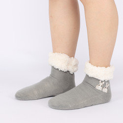 Hot Sale Popular kid Cartoon Anti Slip Home Slippers Socks for Children Warm Winter Sherpa Socks thick Knitted Indoor floor sock