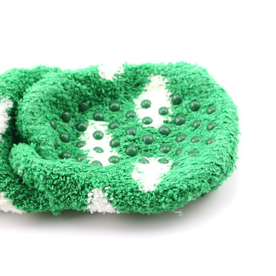 kids baby keep warm socks green winter socks knit home slipper socks