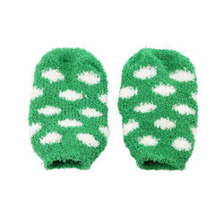 kids baby keep warm socks green winter socks knit home slipper socks