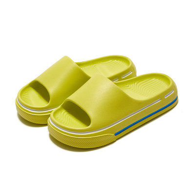 Wholesale household Men EVA thick bottom Classic summer Color Stroke sandals couple bathroom non-slip women slides slipper