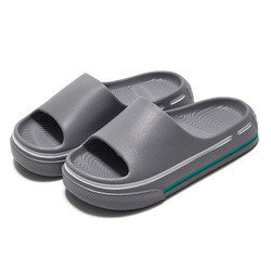 Wholesale household Men EVA thick bottom Classic summer Color Stroke sandals couple bathroom non-slip women slides slipper