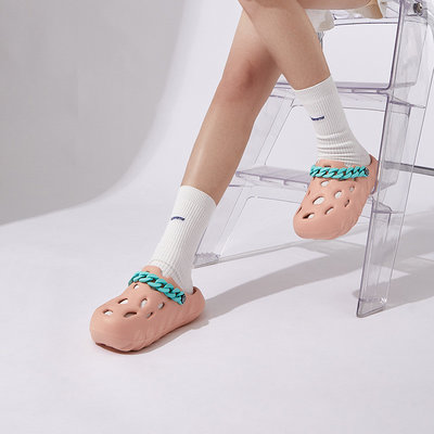 Summer Hole Shoes EVA Candy color cute chain decorate Hollow slippers Cute Non-Slip Breathable women Sandals