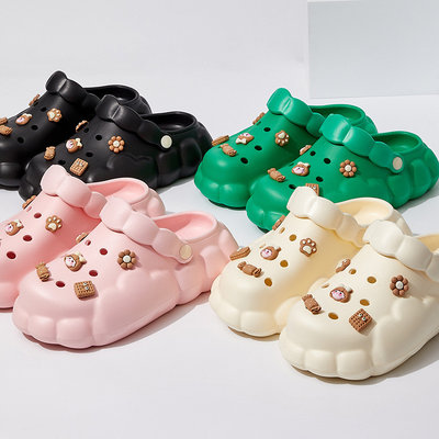Cute cartoon home shoes new design summer new thick sole EVA slippers indoor non-slip flat sandals for women and ladies