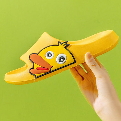 Cartoon sandals women cute summer home indoor shoes couple non-slip household small yellow duck slippers wholesale slides