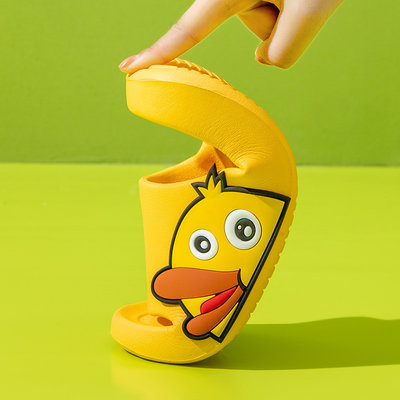 Cartoon sandals women cute summer home indoor shoes couple non-slip household small yellow duck slippers wholesale slides