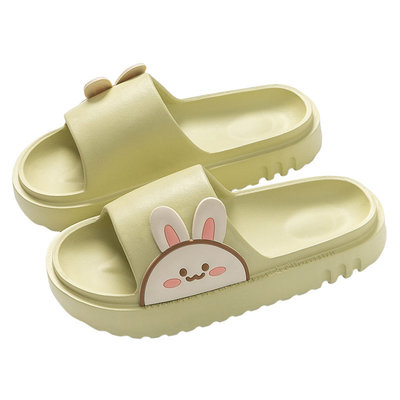 Cartoon female cute rabbit summer sandals thick bottom home indoor shoes wholesale couple solid color slippers for women