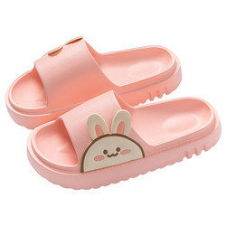Cartoon female cute rabbit summer sandals thick bottom home indoor shoes wholesale couple solid color slippers for women