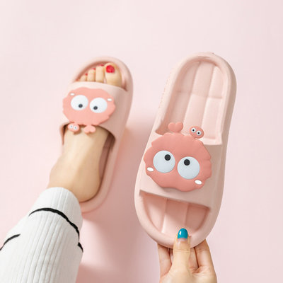 Hot sell summer cute indoor household bathroom slippers cartoon decoration soft bottom wear-resistant couple sandals