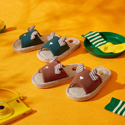 Factory supply summer cute elk antlers cartoon children slippers comfortable home shoes for boys and girls