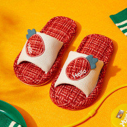 Slippers for boys and girls summer cute fruit children home cartoon breathable slippers wholesale in stock lining shoes