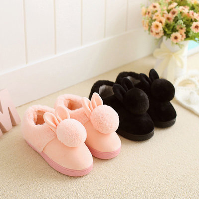 Wholesale high quality Children bedroom slippers winter girls non-slip soft plush baby home indoor shoes in stock