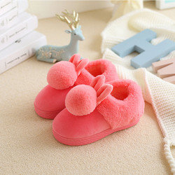 Wholesale high quality Children bedroom slippers winter girls non-slip soft plush baby home indoor shoes in stock