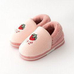 Children home cartoon fruit slippers for boys and girls indoor soft sole non-slip warm cheap bedroom shoes in stock