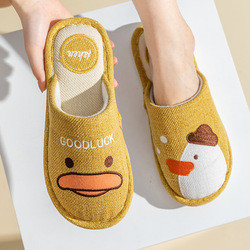 Cheap price 2021 new soft linen bedroom slippers home Fashion warm couple indoor non-slip household shoes ladies