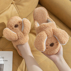 Slippers custom vivid Cartoon hot sale winter fashion solid color soft plush home indoor shoes women fashion dogs shoes