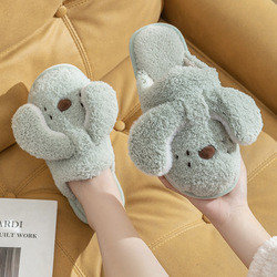 Slippers custom vivid Cartoon hot sale winter fashion solid color soft plush home indoor shoes women fashion dogs shoes