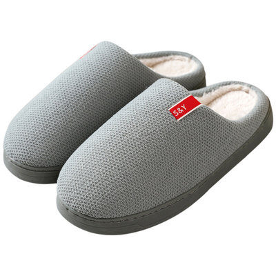 2021 custom candy color slippers female winter warm couple wholesale non-slip home indoor shoes in stock