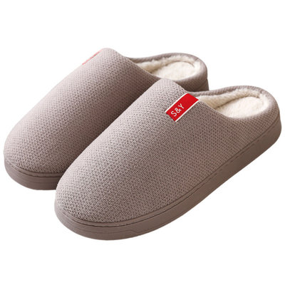 2021 custom candy color slippers female winter warm couple wholesale non-slip home indoor shoes in stock